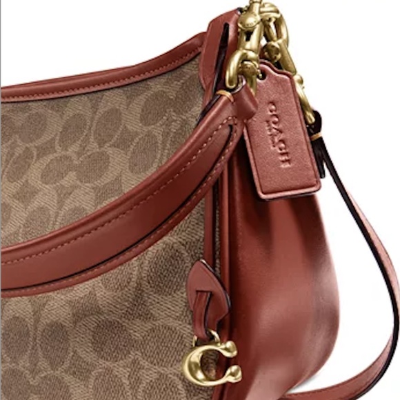 Bags | Nwt Coach Coated Canvas Signature Crossbody Tan Rust Original ...